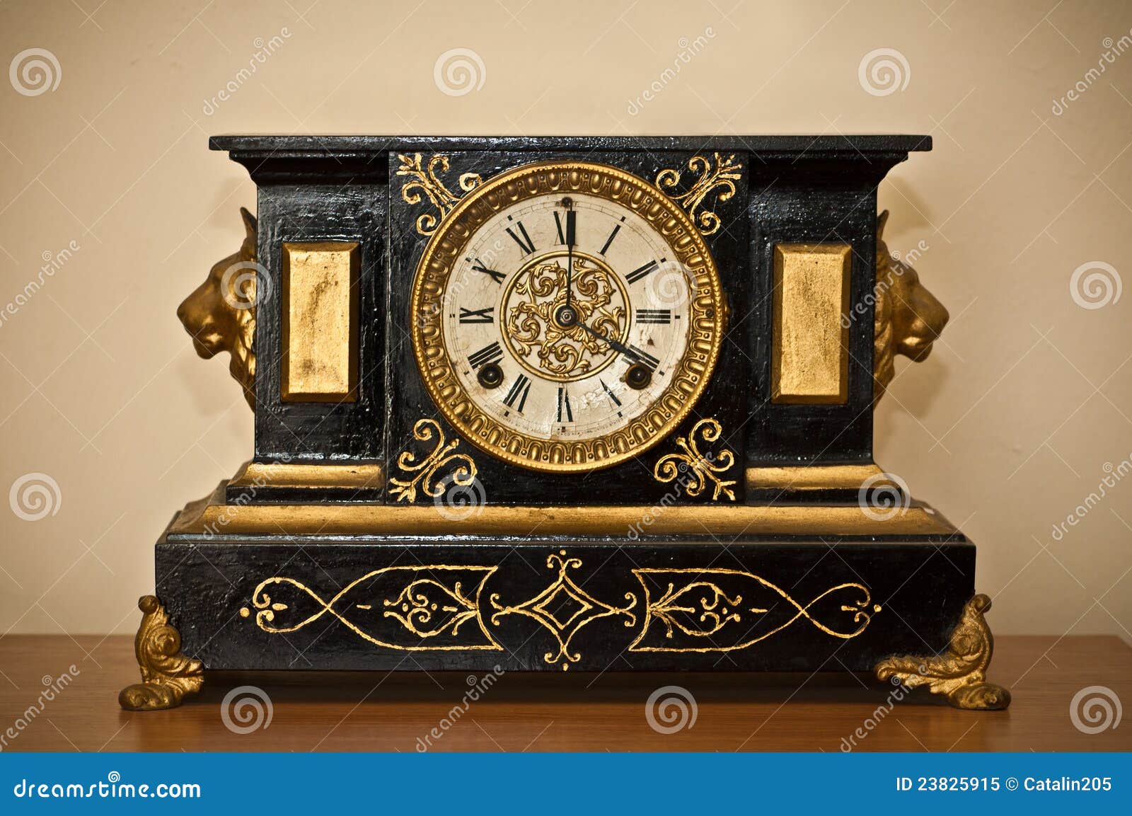 Antique luxury clock stock image. Image of isolated, classic - 23825915