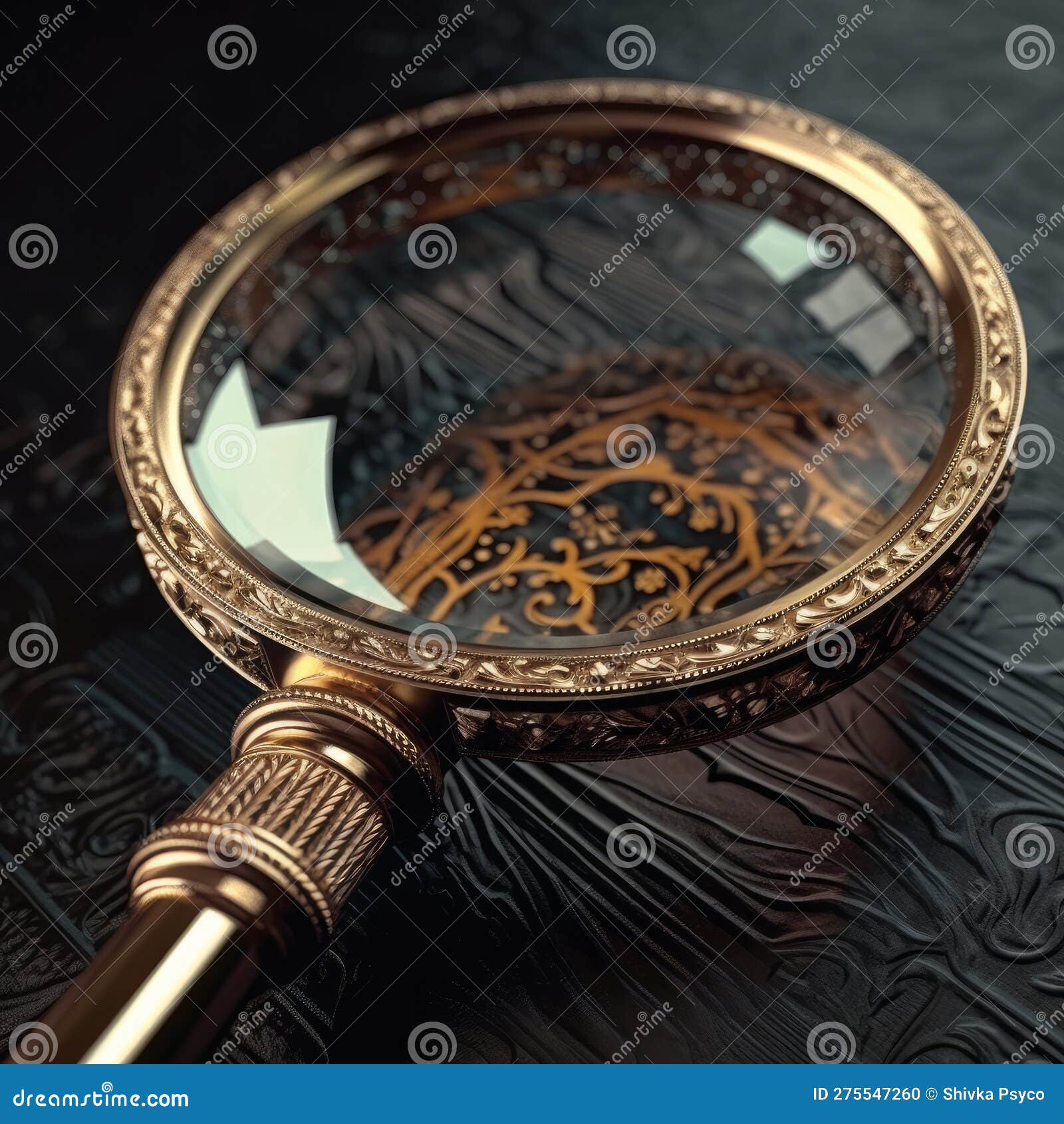 An Antique Magnifying Glass Hyper-realistic Image Generative AI Stock ...