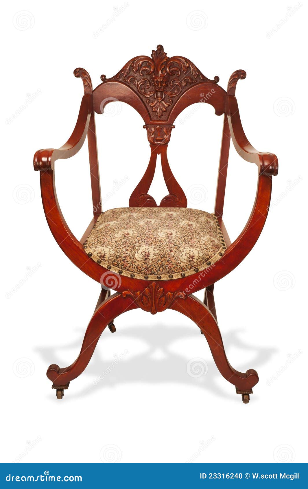 Antique Mahogany Chair. stock photo. Image of furniture - 23316240