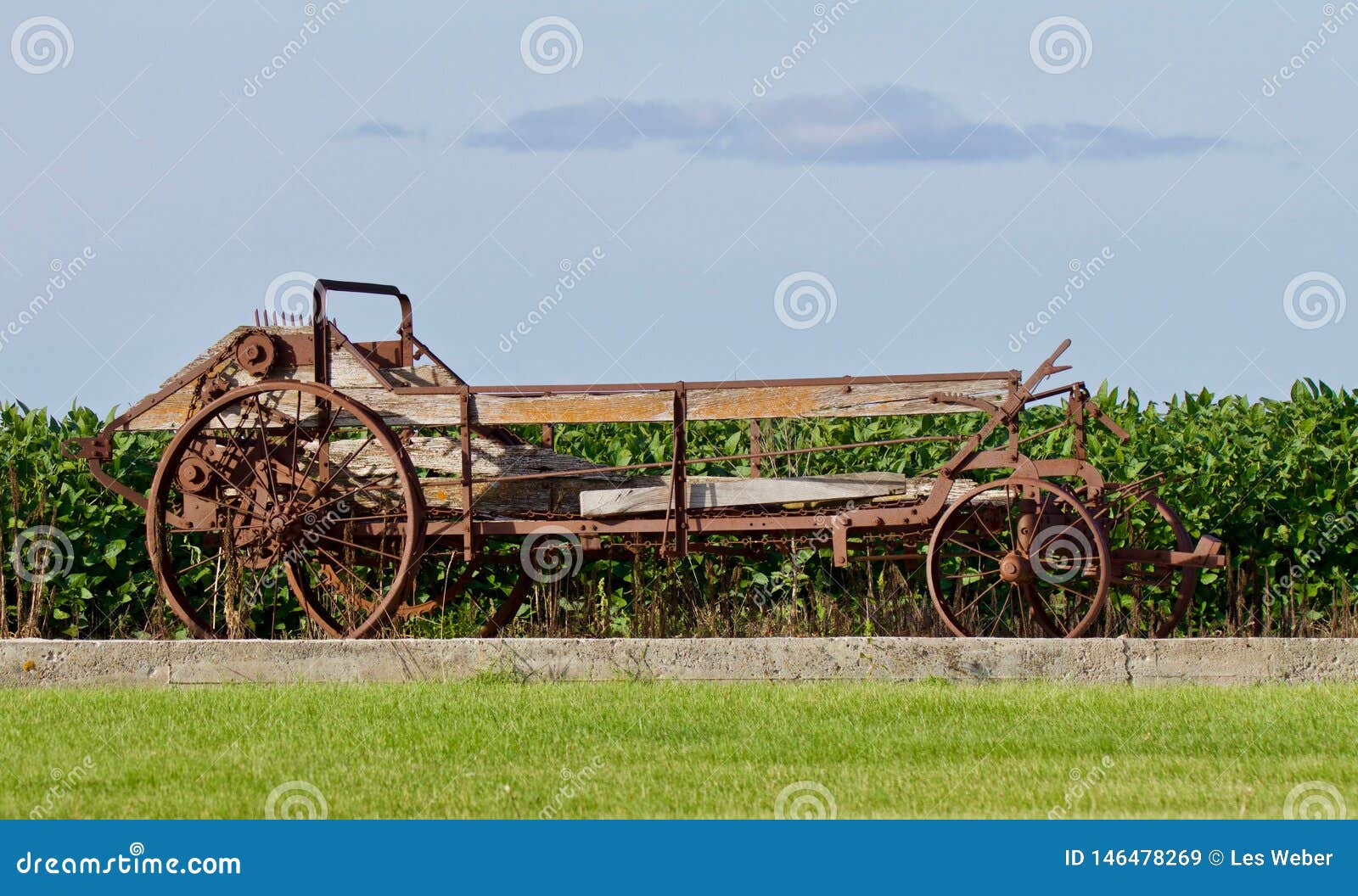 Antique Manure Spreader stock image. Image of cement - 146478269