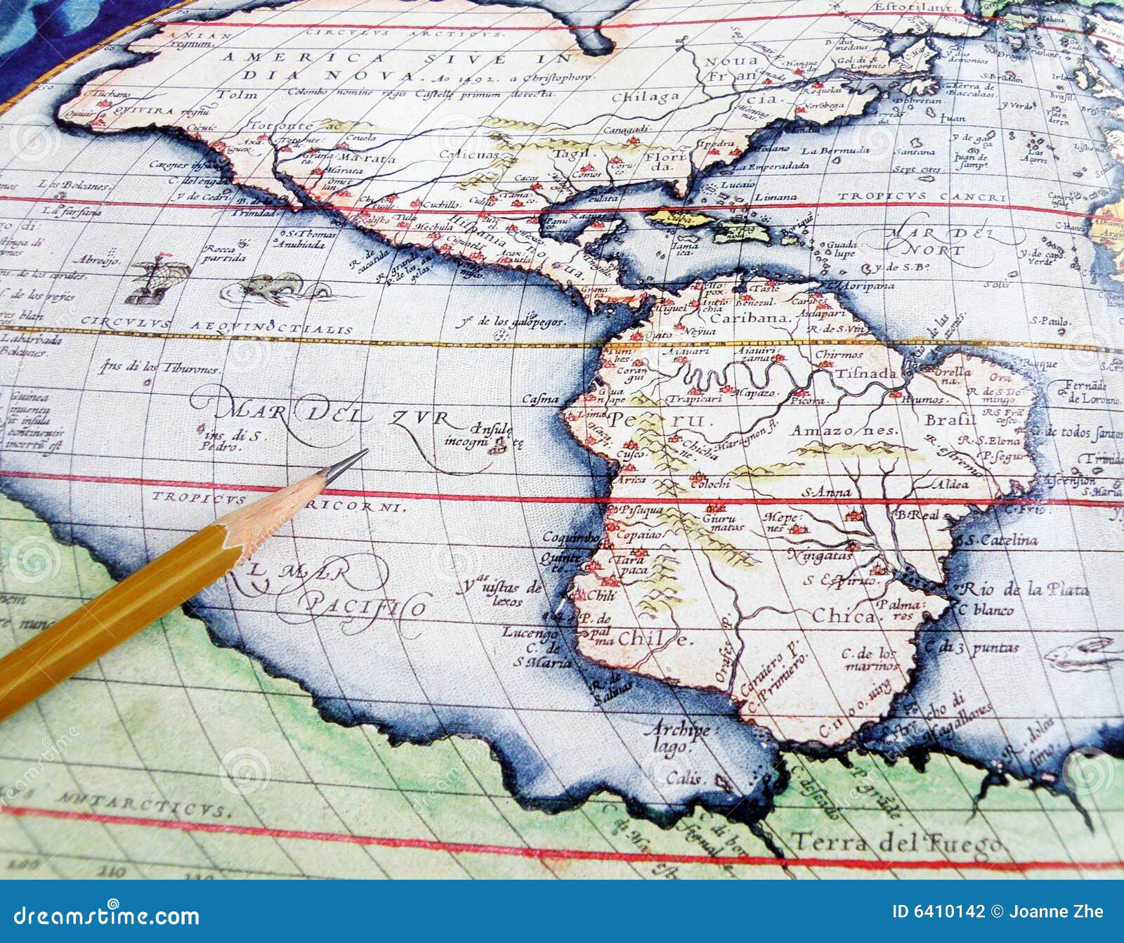 Antique map of America stock photo. Image of history, charts - 6410142
