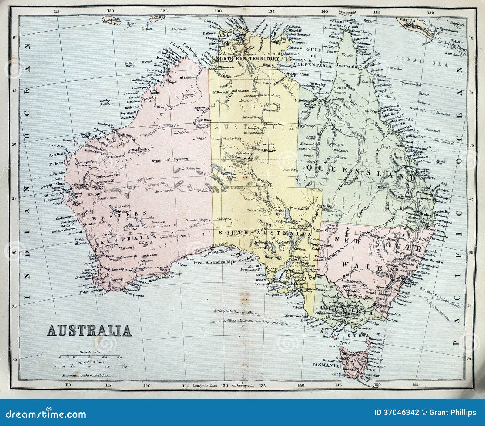 Antique Map Of Australia