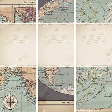 Antique map banners stock vector. Illustration of atlantic - 19775181