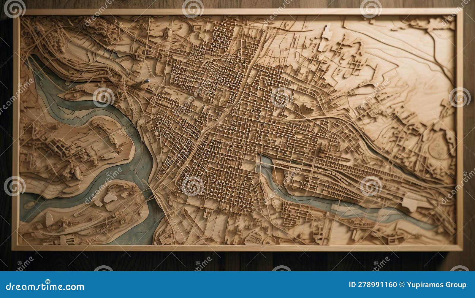 An Antique Map of the World, Engraved in Classical Style Generated by ...