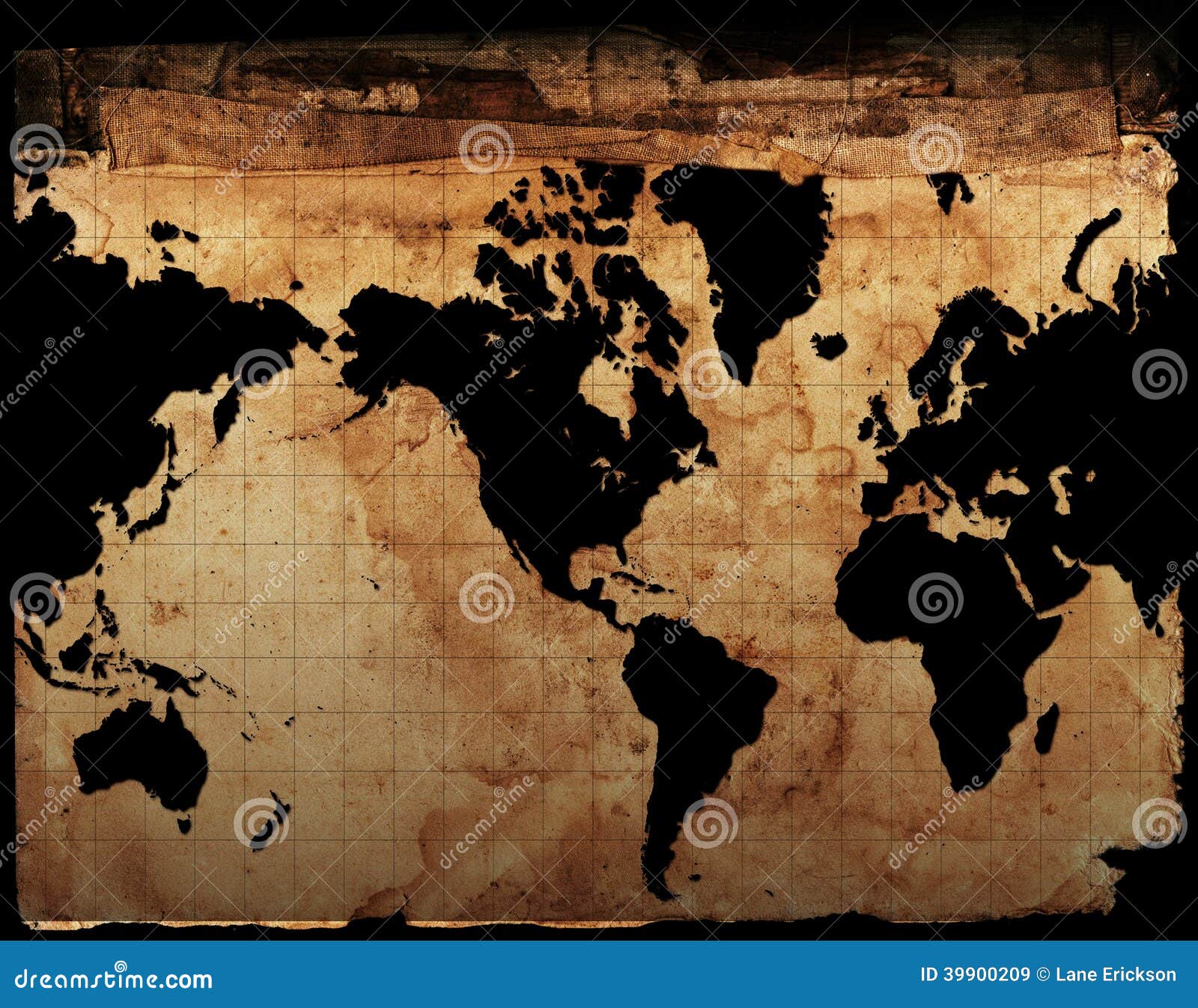 Old World Map On Parchment Stock Image | CartoonDealer.com #61478083