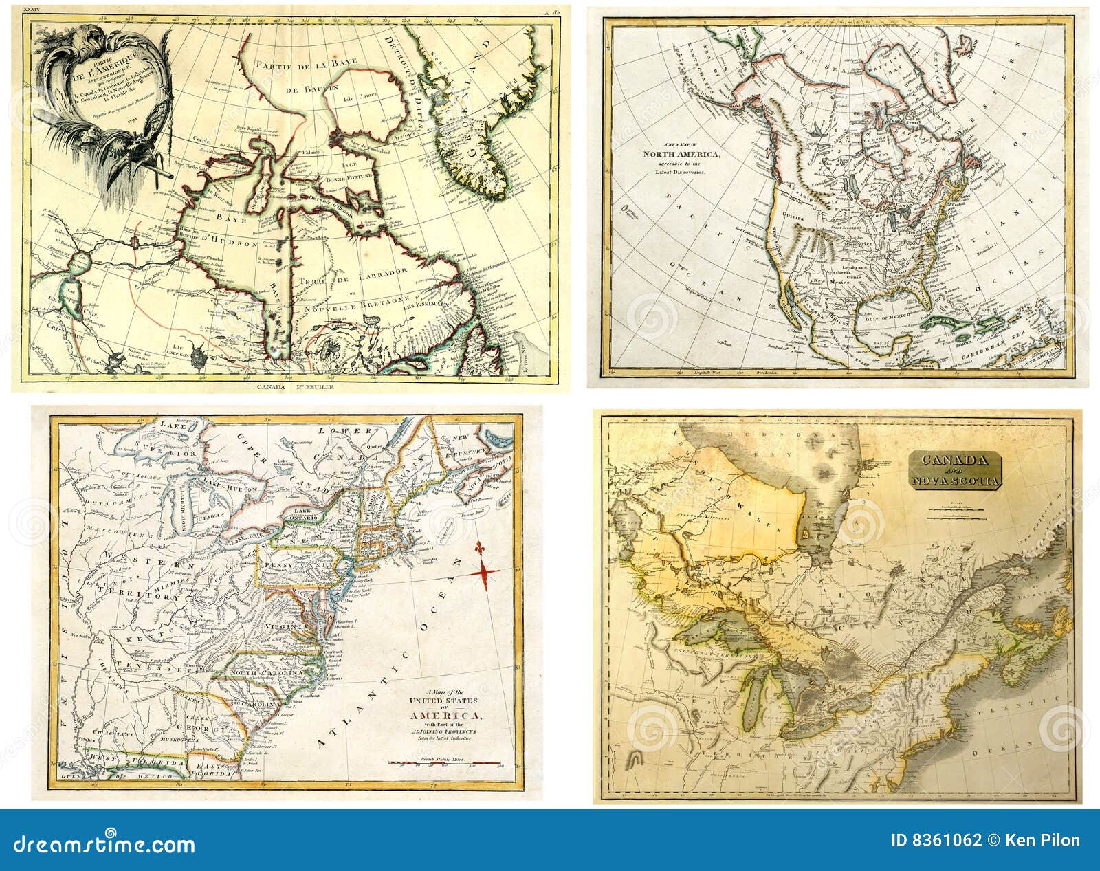 Antique Maps Collection stock photo. Image of american - 8361062