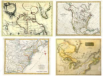 Antique Maps Collection stock photo. Image of american - 8361062