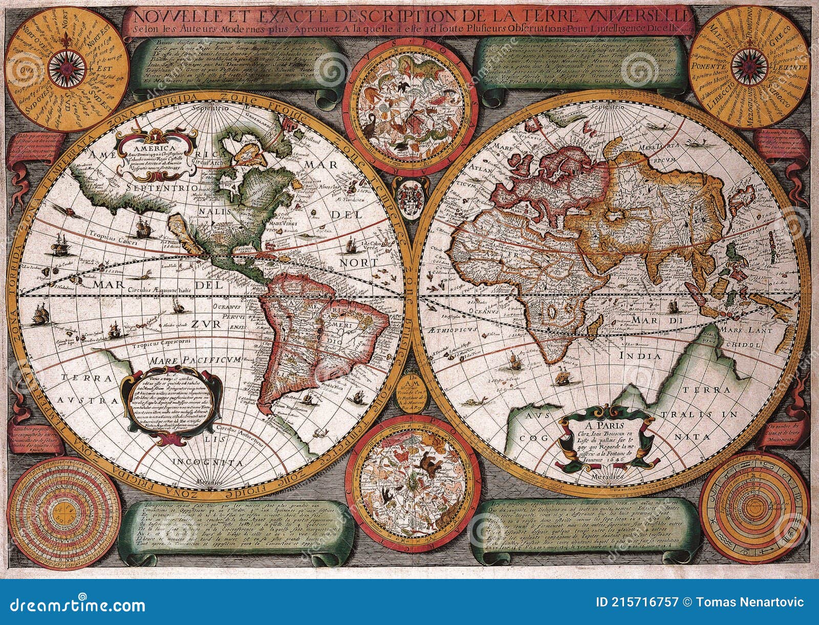 Antique Maps Of The World.Map Of Canada Editorial Image | CartoonDealer ...