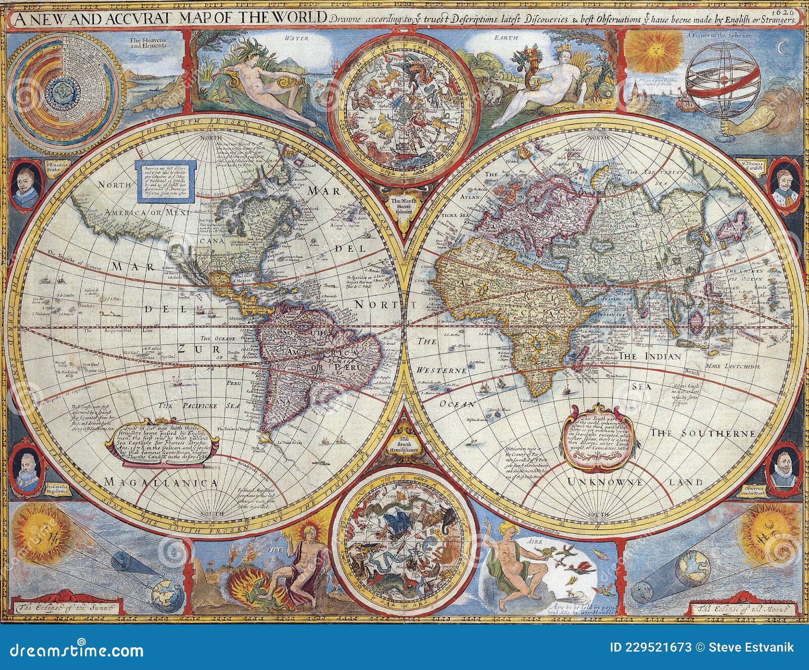 Antique Maps of the World editorial stock photo. Image of john - 229521673