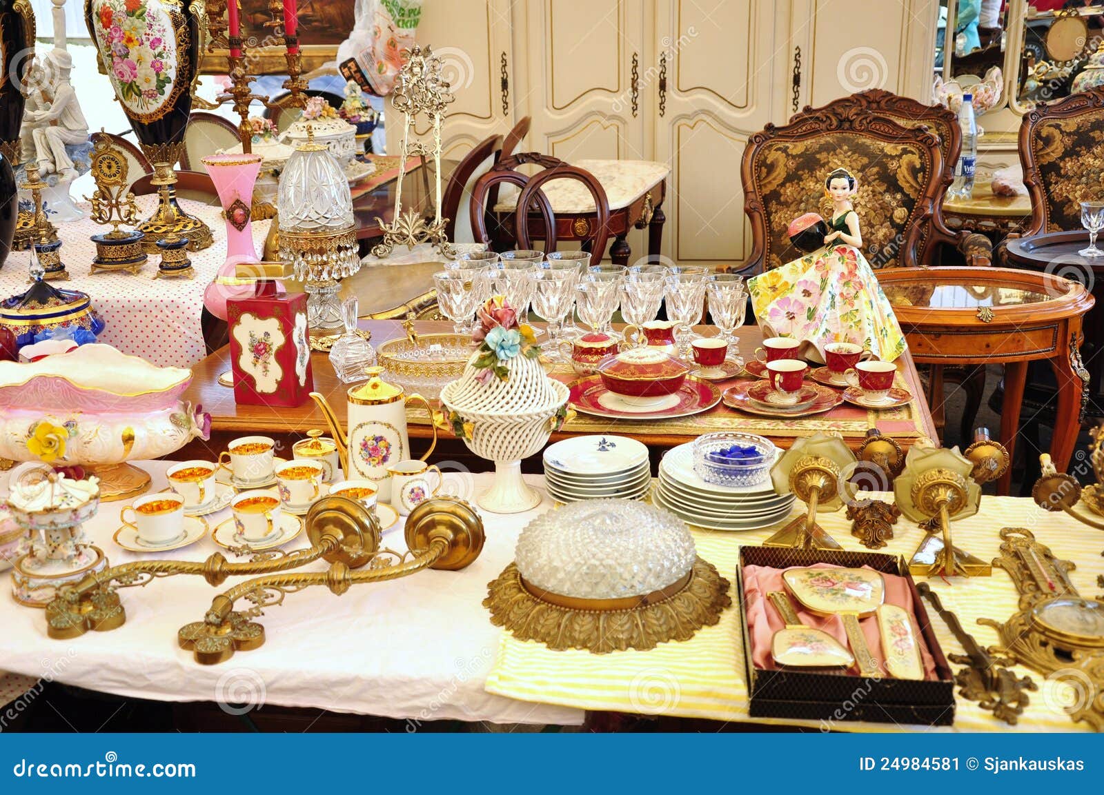 Antique market stock image. Image of retro, stand, sale - 24984581