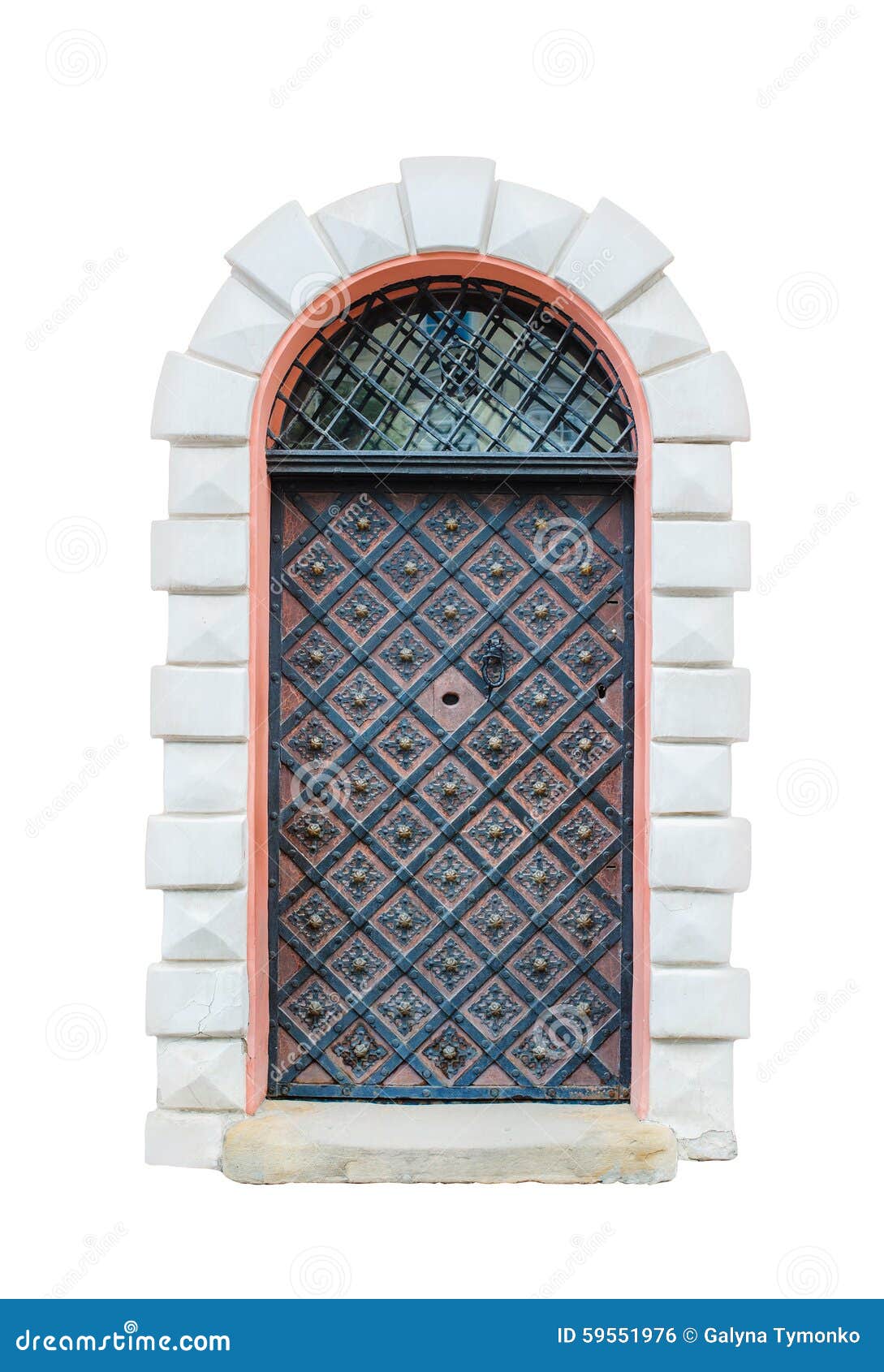 Medieval Bars On Stone Wall, Perspective. Ancient Prison Facade. Window ...