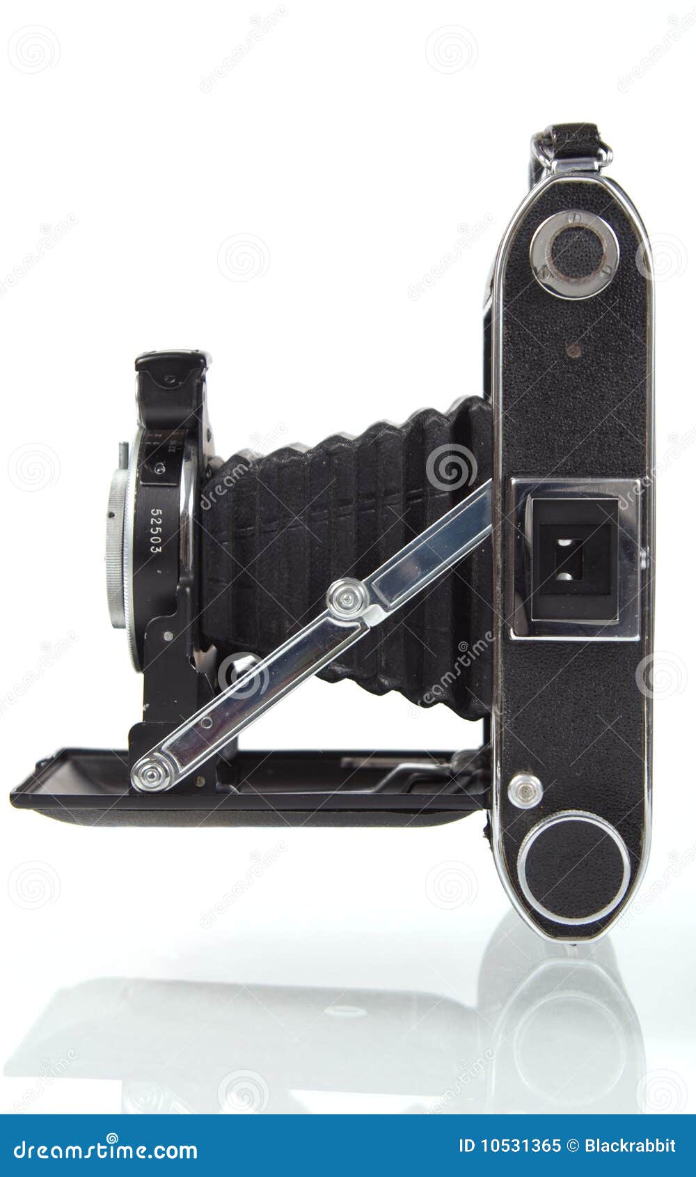 Antique Medium Format Camera in Profile Stock Image - Image of scale ...
