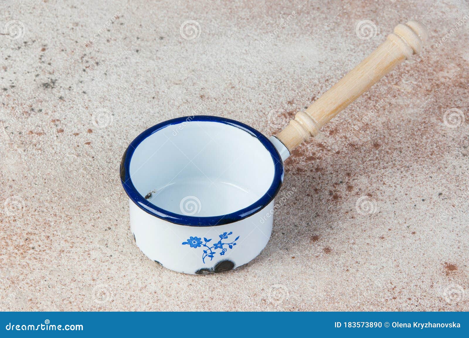 Antique metal ladle stock photo. Image of props, earthenware - 183573890