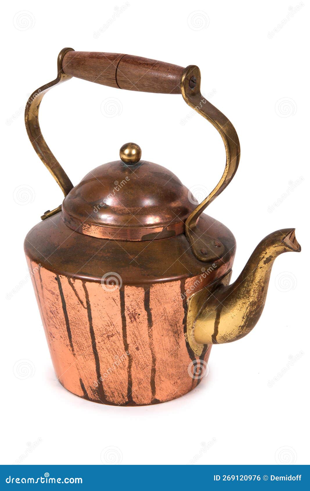 Antique metal pitcher stock photo. Image of closeup - 269120976