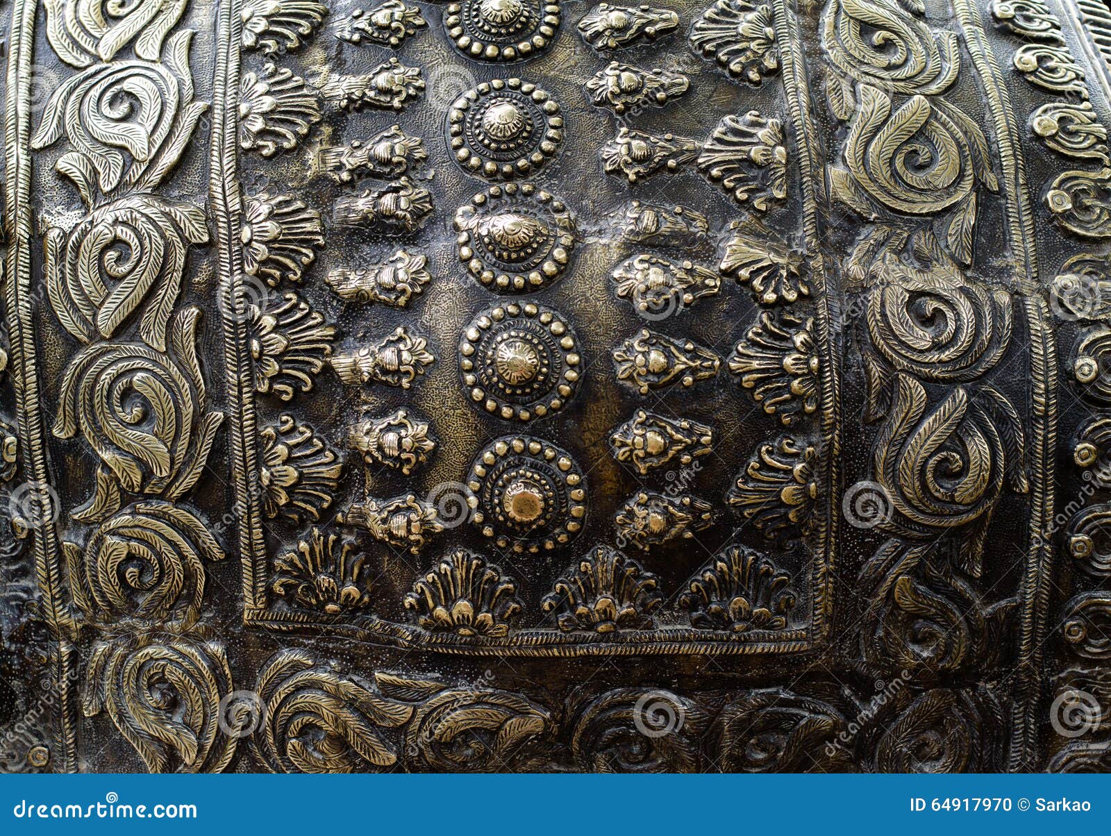 Antique metal relief stock photo. Image of texture, background - 64917970