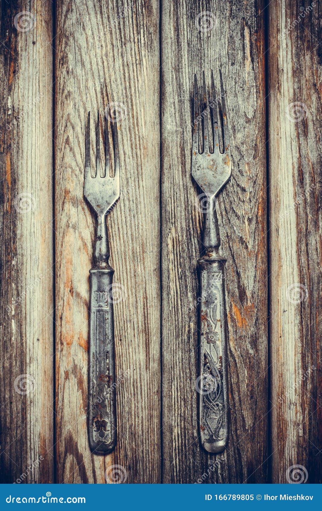 Antique Metal Rusty Fork on a Vintage Surface Stock Image - Image of ...