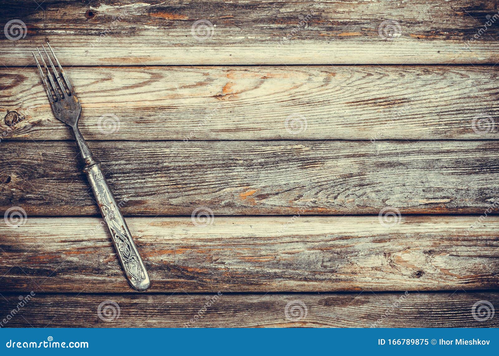 Antique Metal Rusty Fork on a Vintage Surface Stock Image - Image of ...