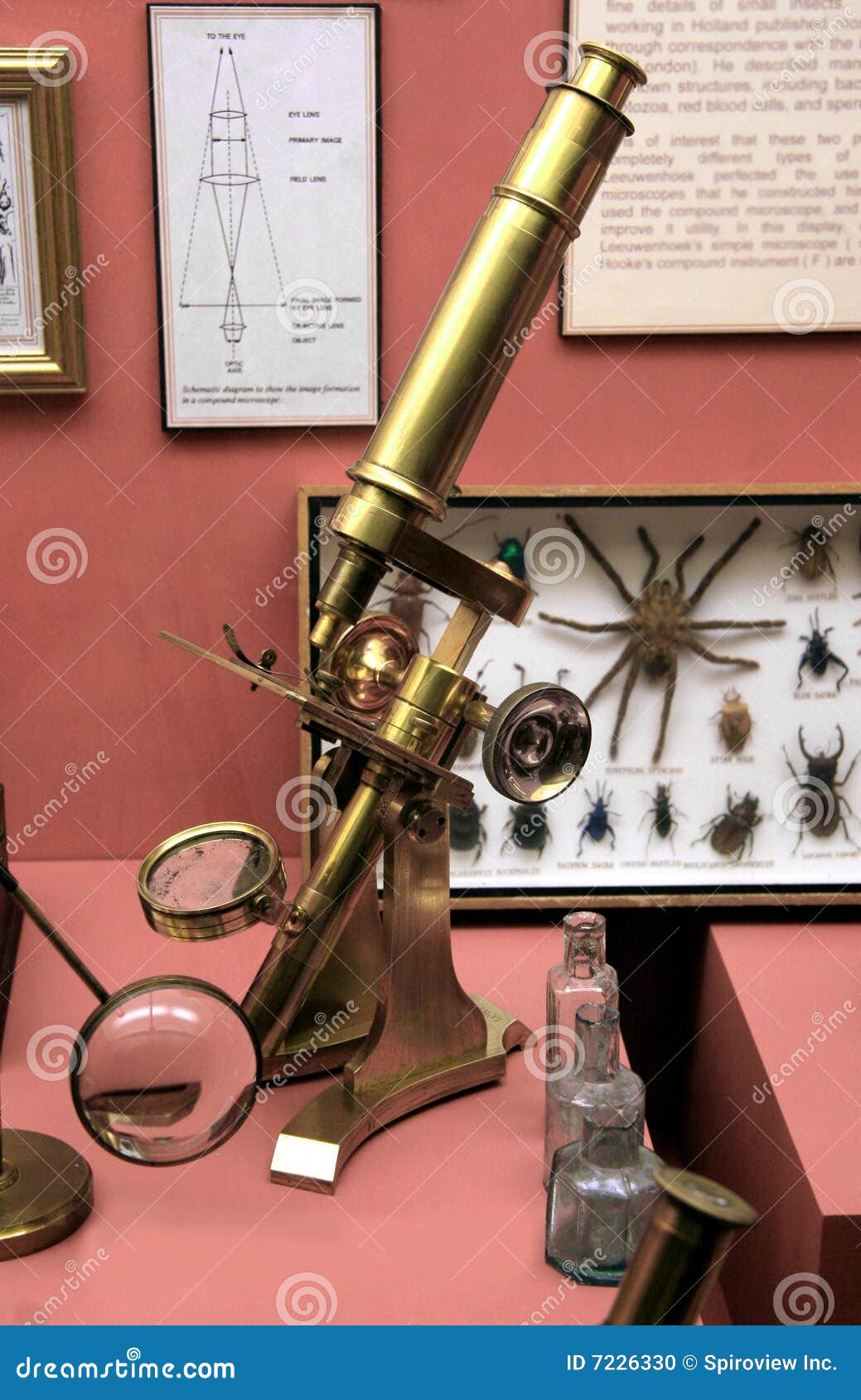 Antique microscope editorial image. Image of scientific - 7226330