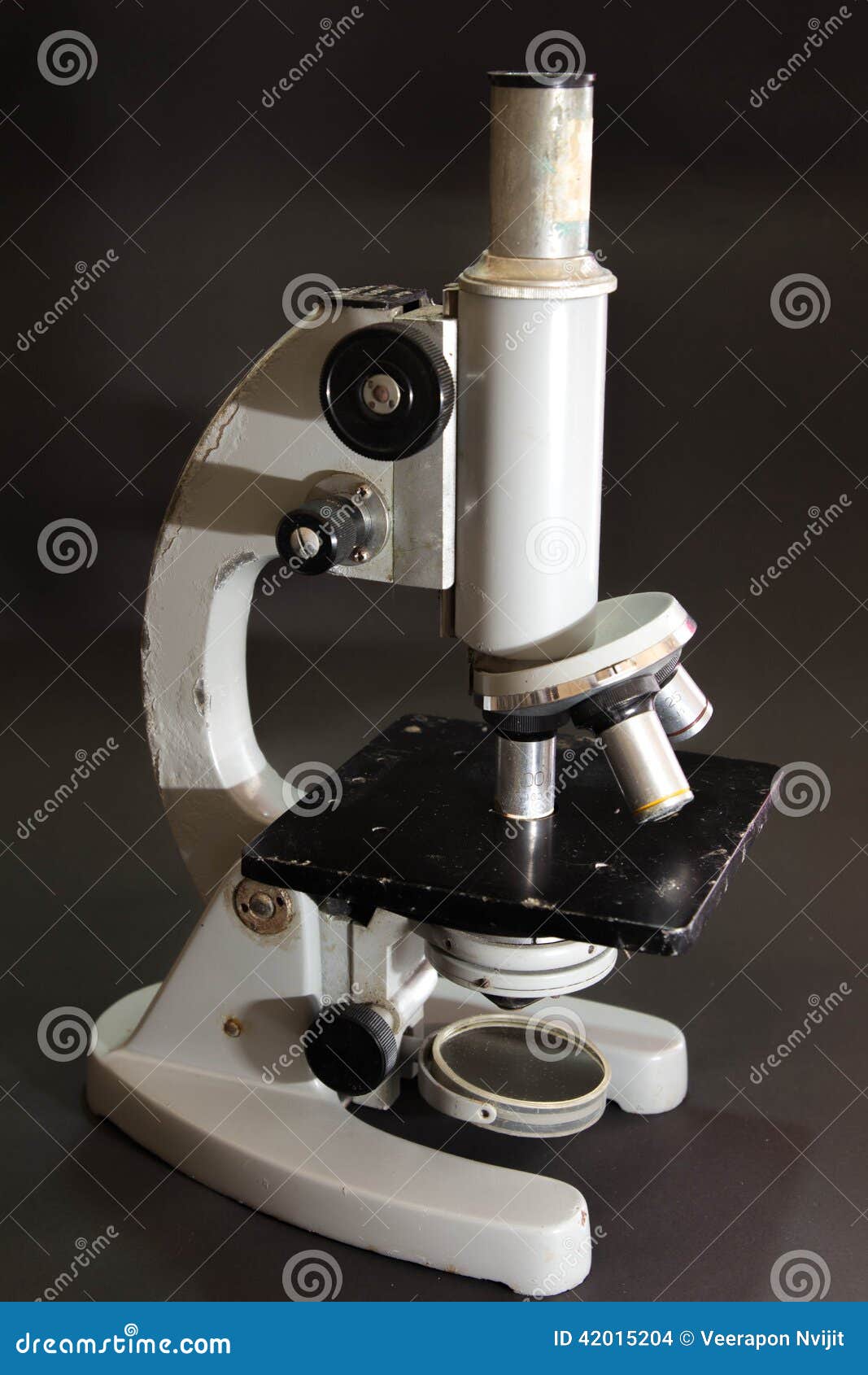 Antique microscope stock photo. Image of chemist, biohazard - 42015204