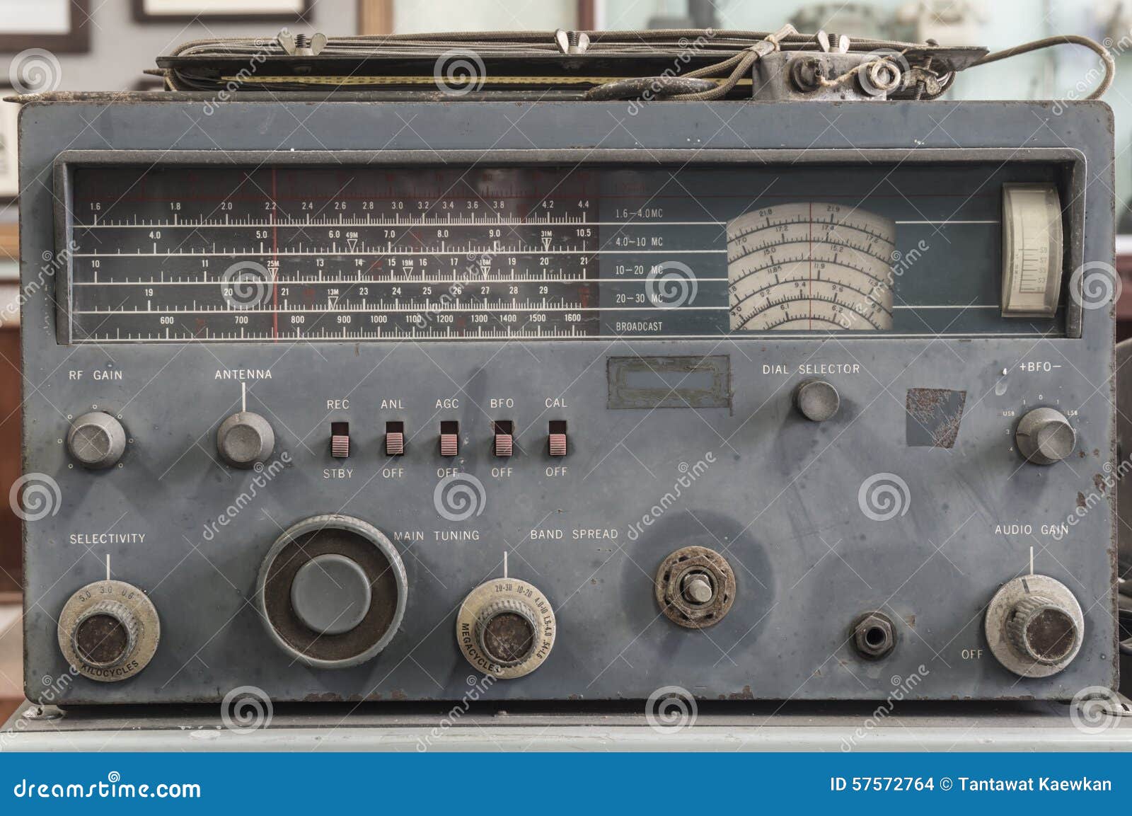 Antique military radio stock photo. Image of wireless - 57572764