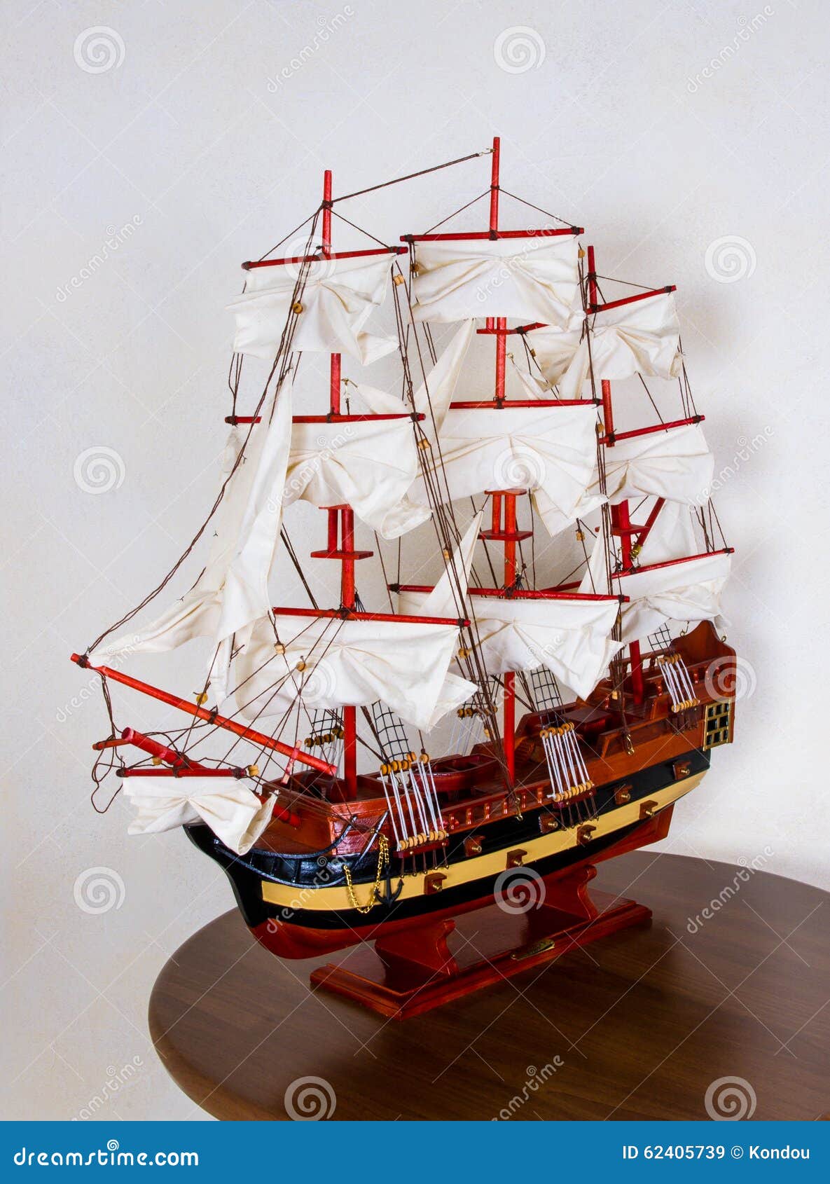 Antique Model Sailing Ship stock image. Image of classic - 62405739