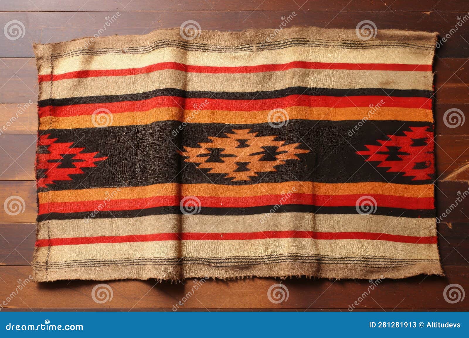 Antique Navajo Textile With Tribal Patterns Royalty-Free Stock ...