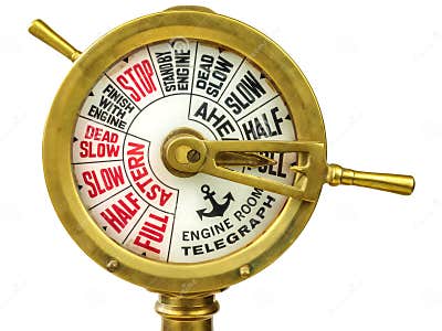 Antique Nineteenth Century Engine Room Telegraph Stock Image - Image of ...
