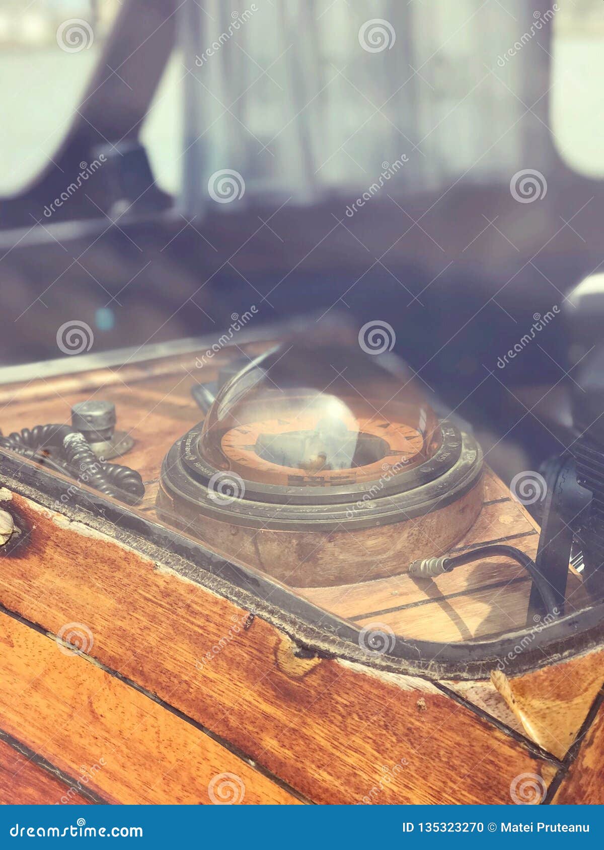 Antique Nostalgic Ship Compass Stock Photo - Image of nostalgic, delta ...