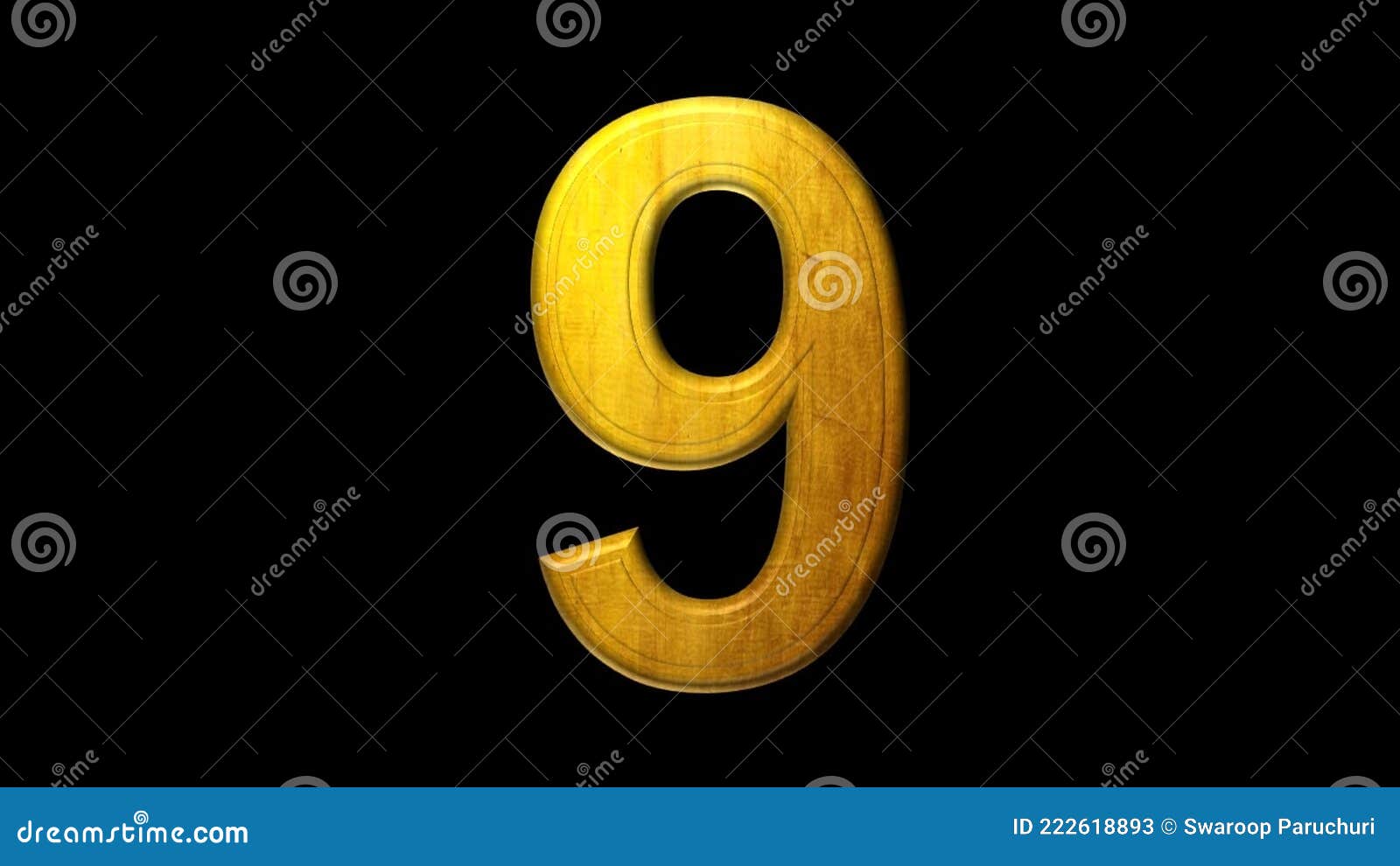 Antique Numbers in Gold on Isolated Black Background Stock Vector ...
