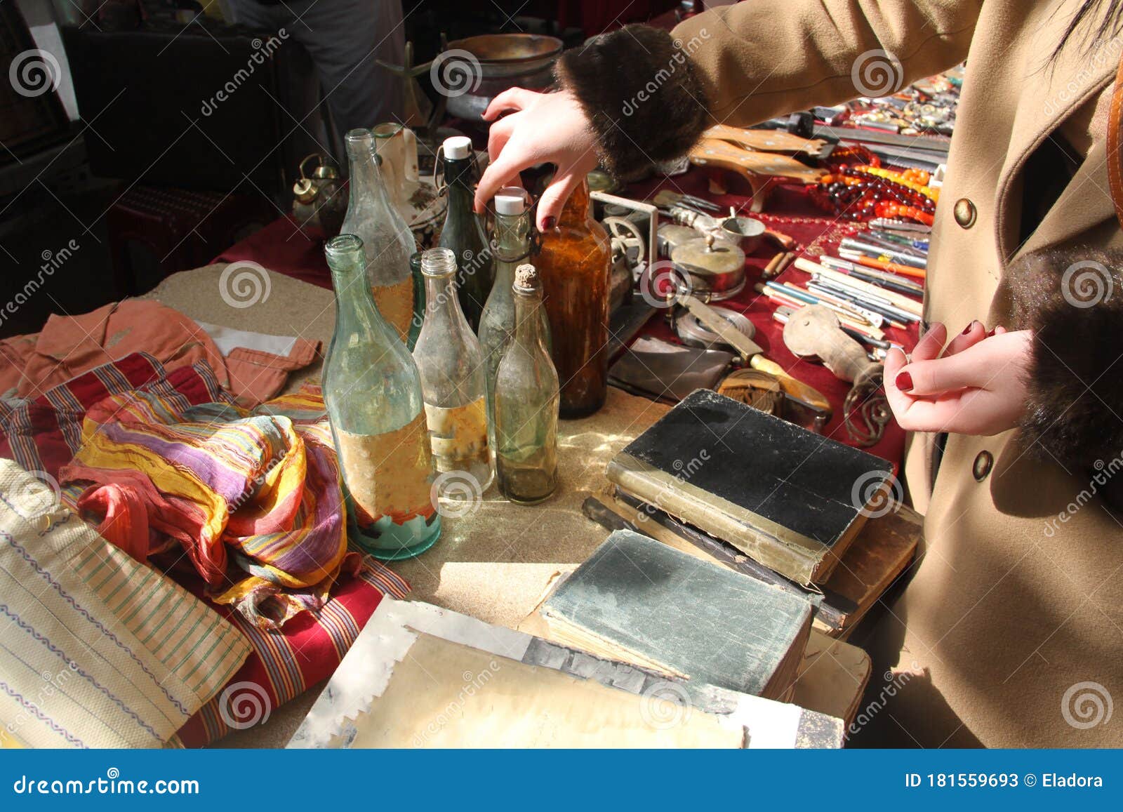 Antique Objects in a Bazaar Stock Image - Image of objects, used: 181559693