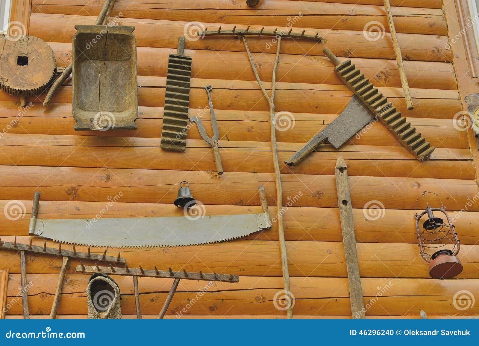 Antique Objects of Work and Life of the Peasants of Ukraine Stock Photo ...