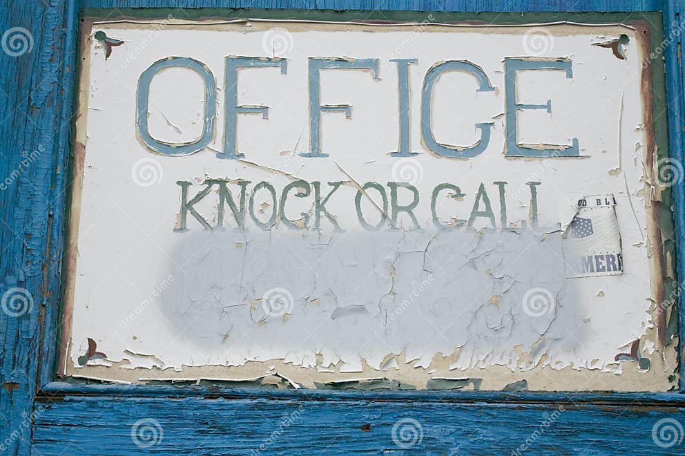 Antique office sign stock image. Image of advertisement - 600147