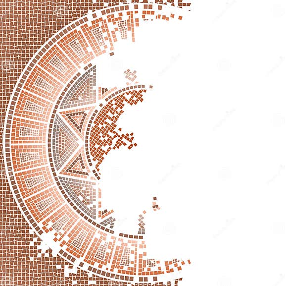 Antique old mosaic stock vector. Illustration of curve - 7755129