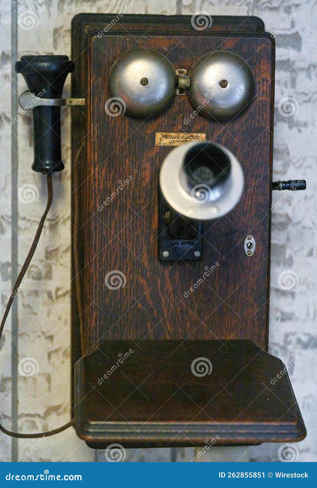 Antique Old Phone in Owl Shape on the Wall. Editorial Photo - Image of ...