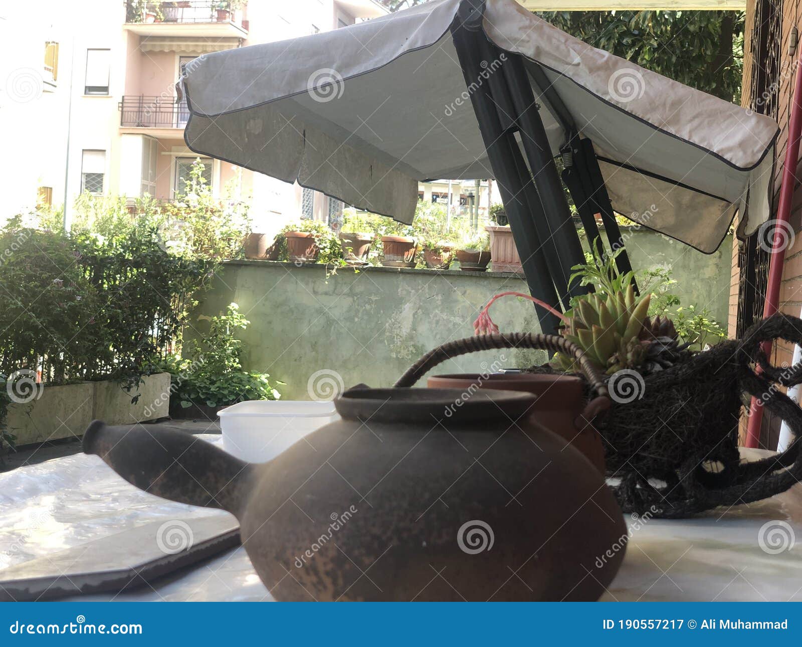 Antique Old Pots in the Home Backyard for Decoration of Home by Old ...