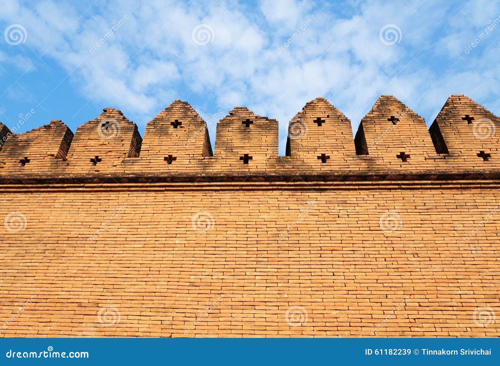 Antique and Old Red Brick City Wall Stock Image - Image of fired ...