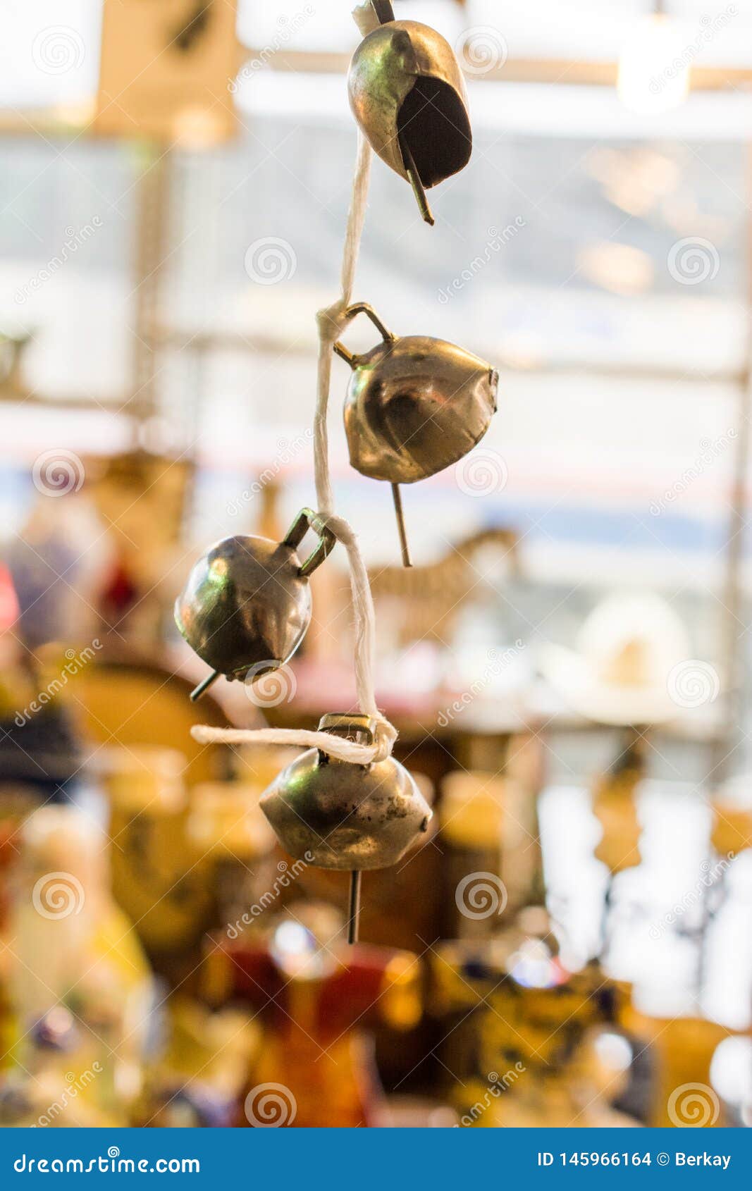 Antique Old Style Retro Metal Bell Stock Photo - Image of animal ...