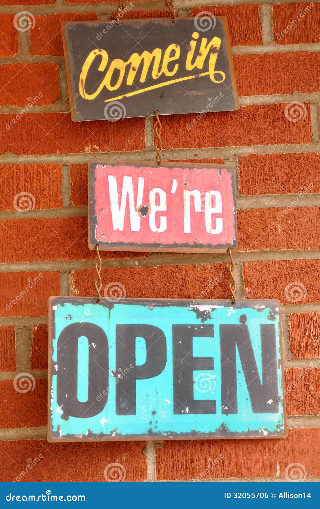 Antique Open Sign stock photo. Image of blue, hanging - 32055706