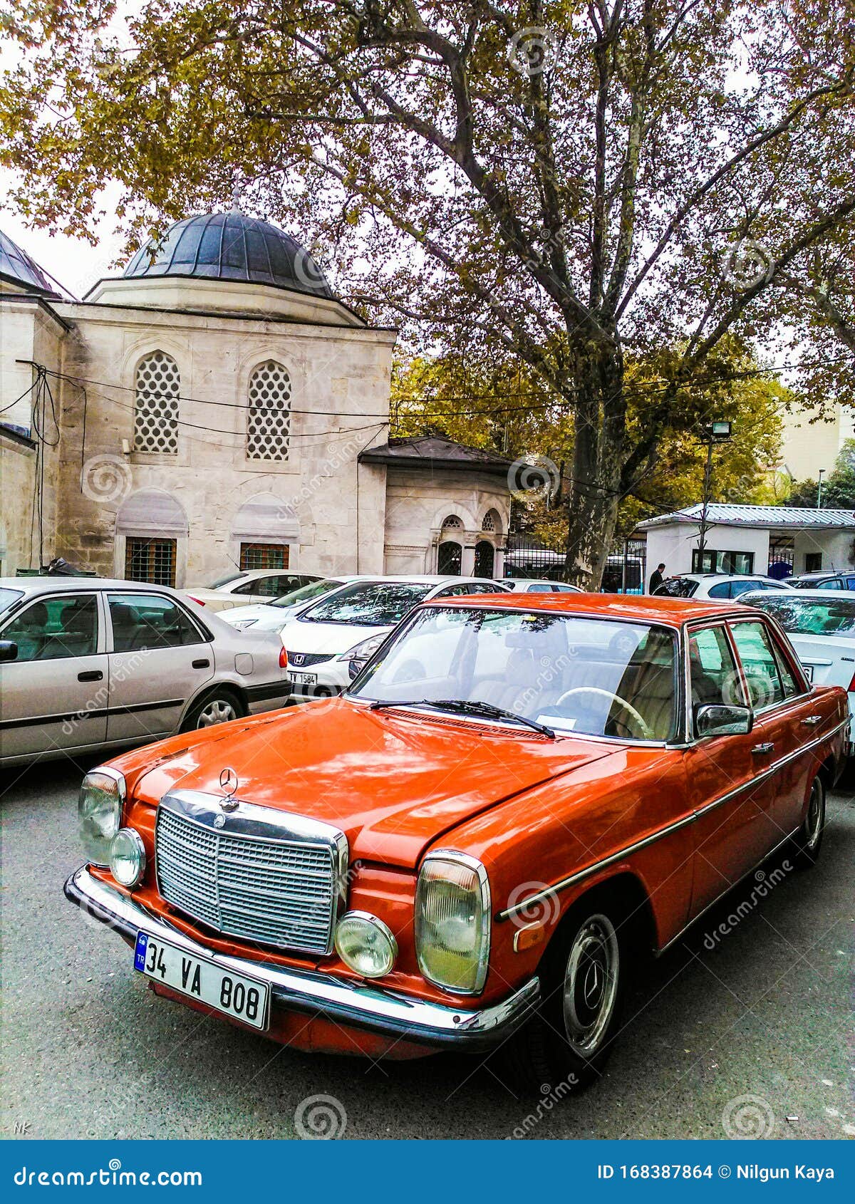 Antique orange car editorial stock image. Image of antique - 168387864