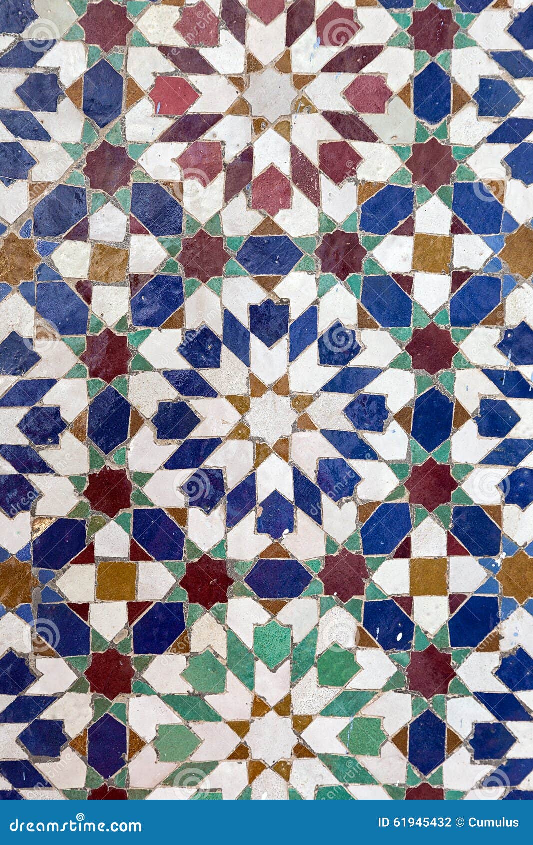 Antique Oriental Mosaic from Morocco. Stock Photo - Image of arabic ...