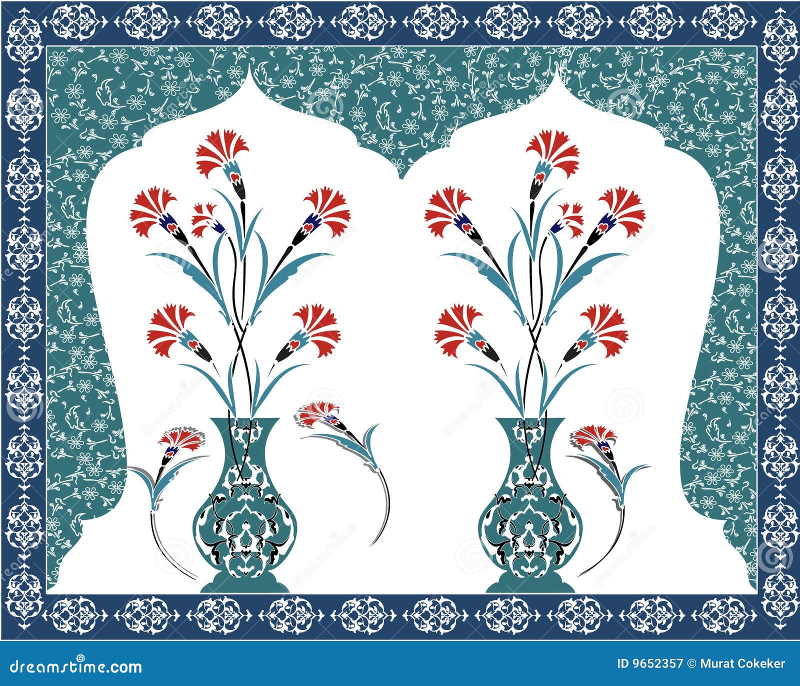 Antique Ottoman Grungy Wallpaper Raster Design Cartoon Vector ...