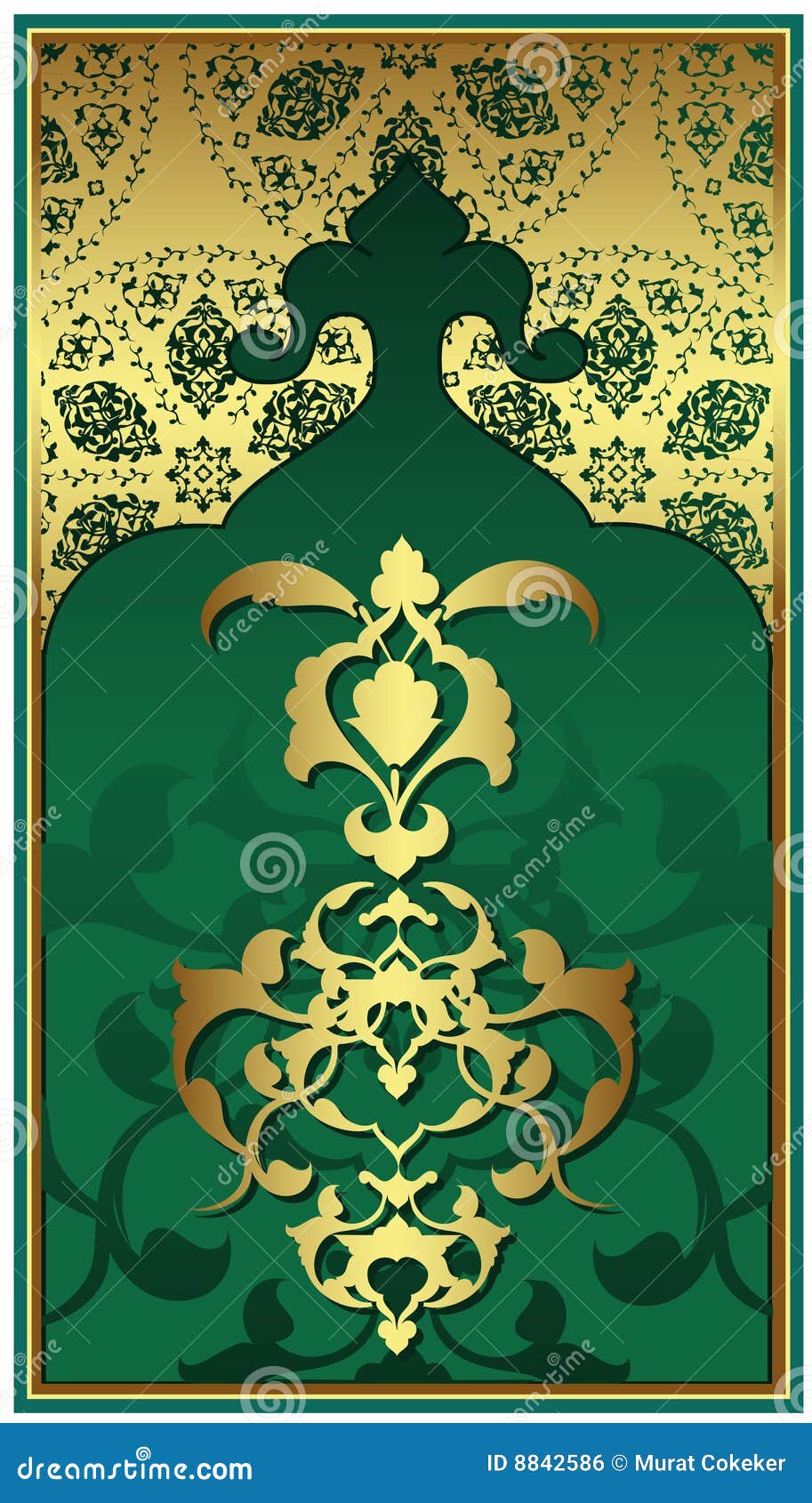 Antique Ottoman Grungy Wallpaper Raster Design Vector Illustration ...