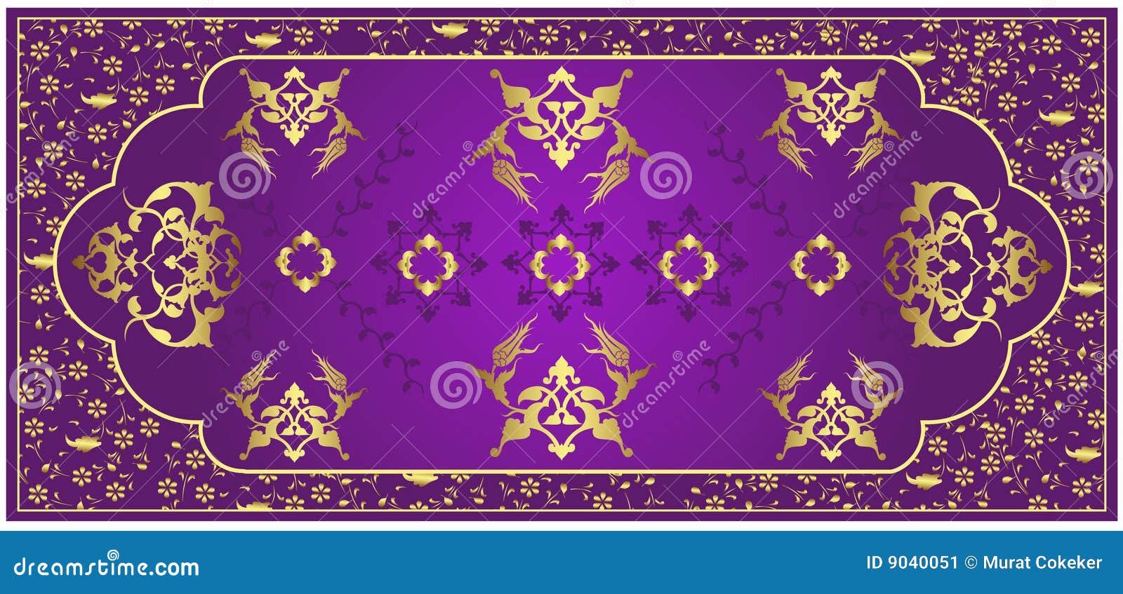 Antique Ottoman Grungy Wallpaper Raster Design Vector Illustration ...