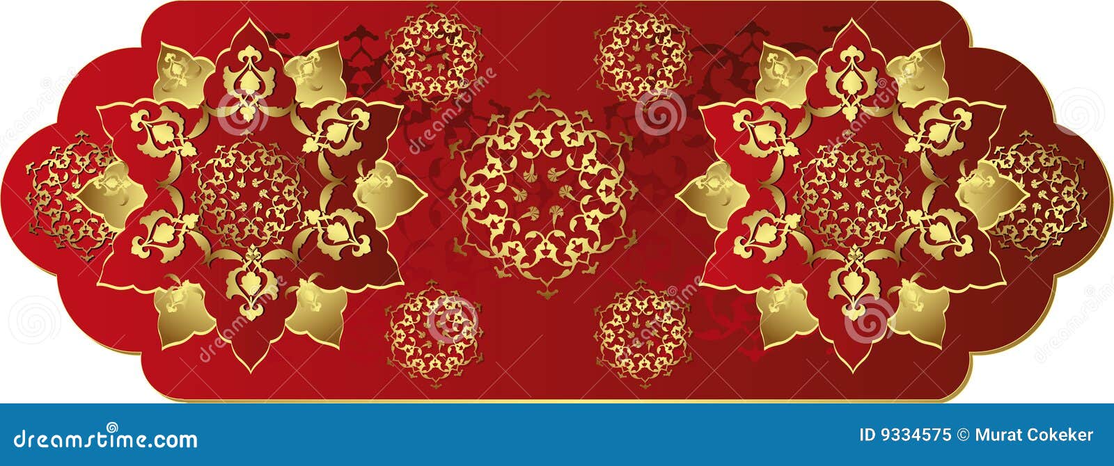 Antique Ottoman Gold Design Stock Vector - Illustration of golden, arab ...