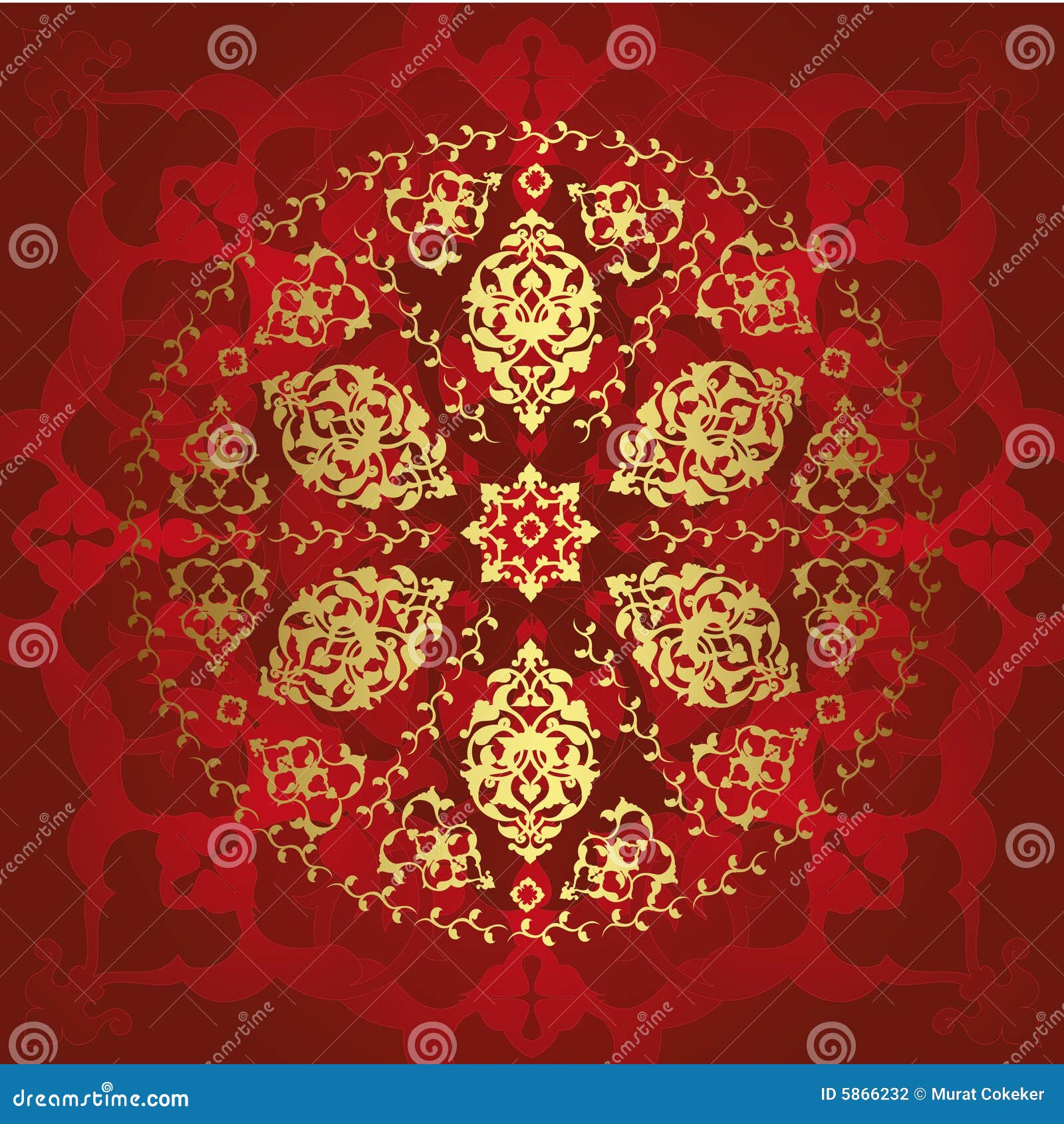 Antique Ottoman Seamless Wallpaper Stock Vector - Illustration of ...
