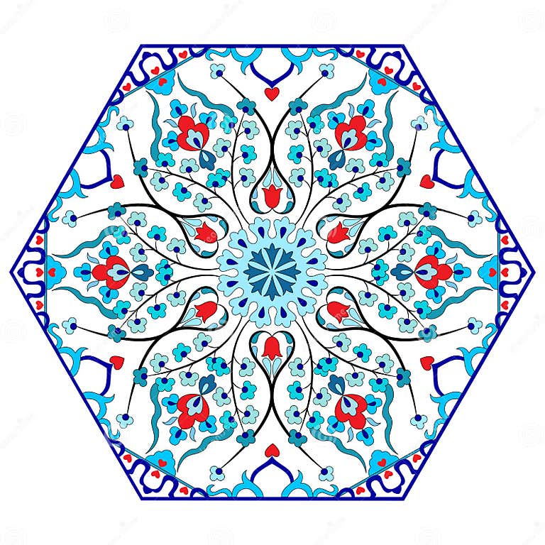 Antique Ottoman Turkish Pattern Vector Design Eighty Five Stock Vector ...