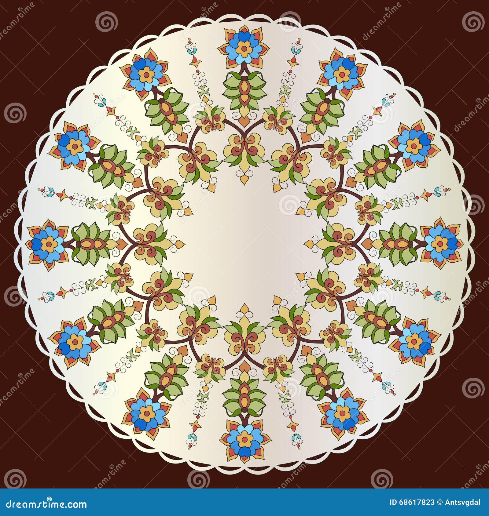 Antique Ottoman Turkish Pattern Vector Design Eighty Two Stock Vector ...