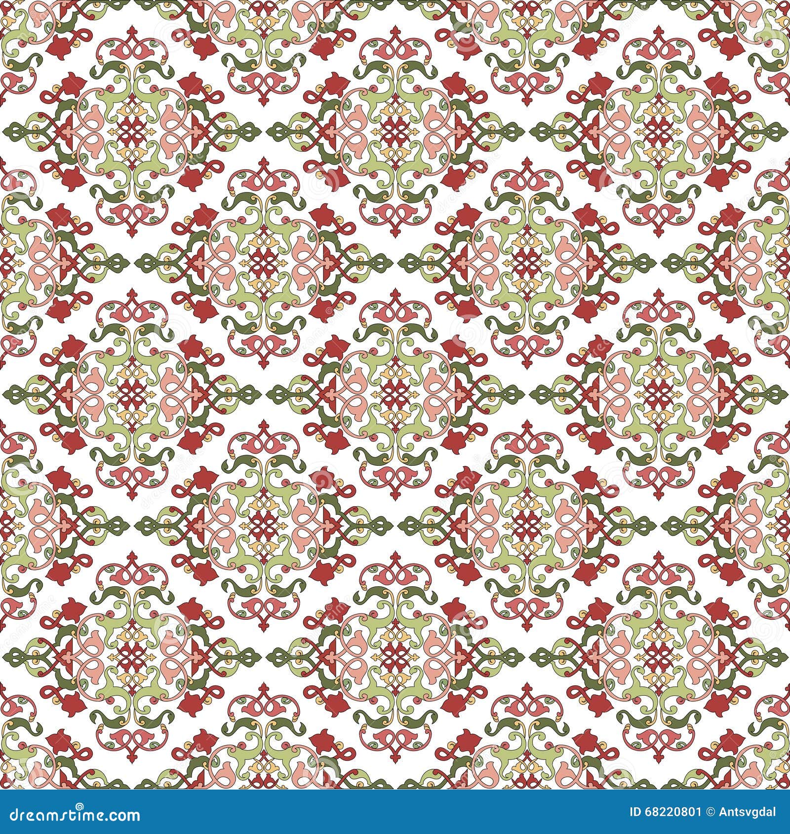 Antique Ottoman Turkish Pattern Vector Design Fourty Seven Stock Vector ...