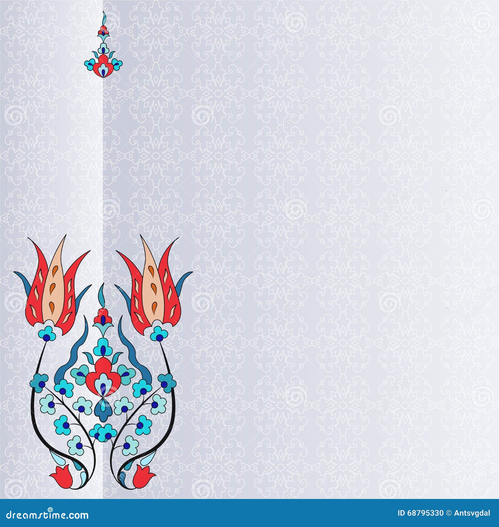 Antique Ottoman Turkish Pattern Vector Design Ninety Five Stock Vector ...