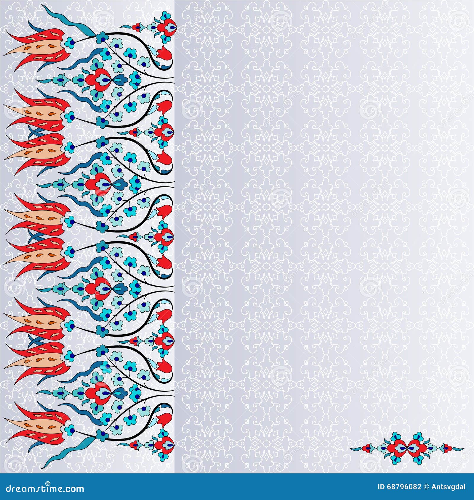 Antique Ottoman Turkish Pattern Vector Design Ninety Six Stock Vector ...